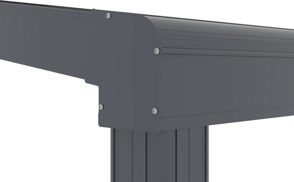 Hliníková pergola BestBerg PZ-12A / 12 m² / antracit/šedá