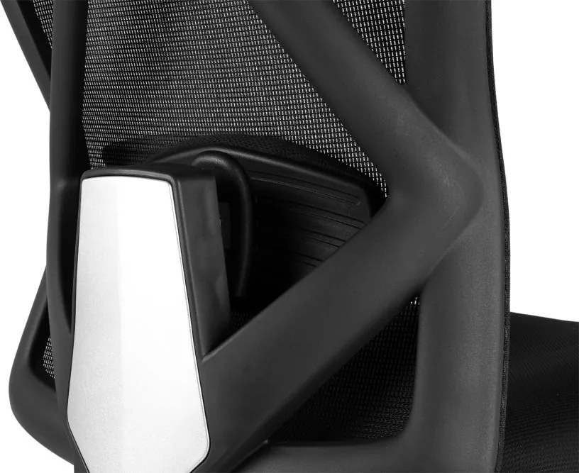 Ergonomická kancelářská židle ERGODO POWERSEAT - černá síťovina / nosnost 150 kg