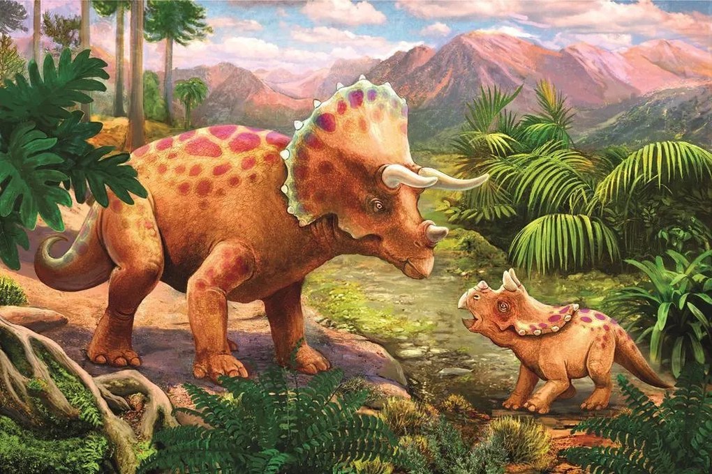 Trefl Minipuzzle dinosauři 4 druhy, 54 dílků