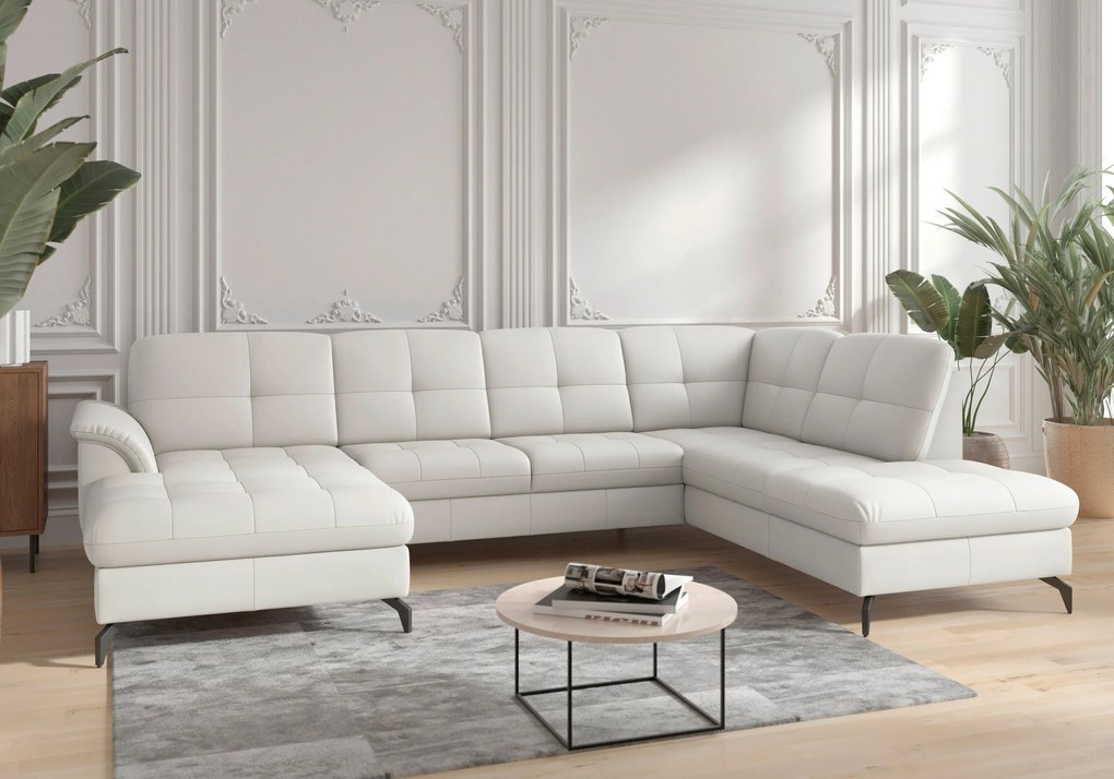 XXXLutz SEDACÍ SOUPRAVA, kůže, bílá Sit & More - Sedací soupravy - 00014401624D