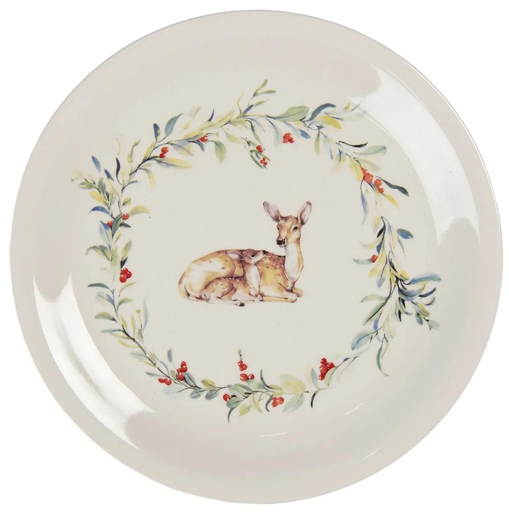 Keramický jídelní talíř Dearly Christmas – Ø 28 cm