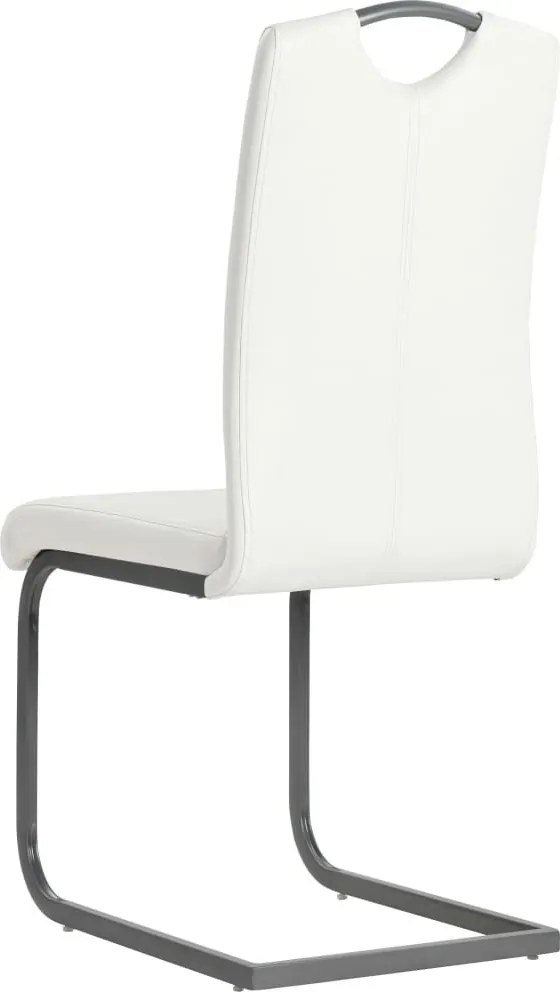 vidaXL Konzolové jídelní židle 2 ks umělá kůže [246195] Barva: Bílá