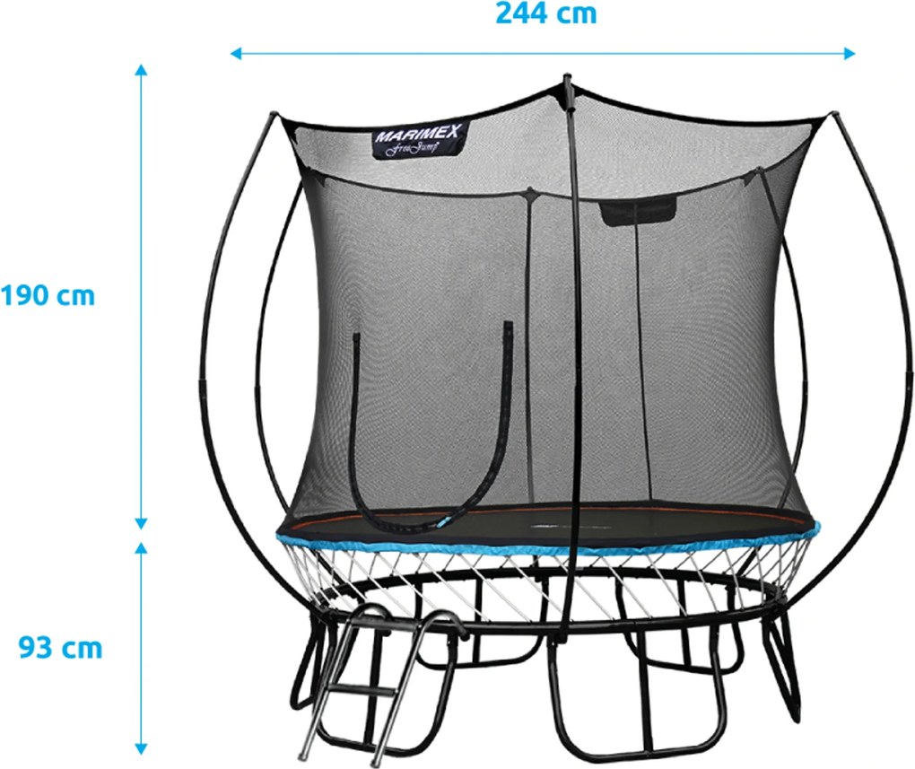 Marimex | Trampolína Marimex FreeJump 244 cm + ochranná síť + schůdky + kotvicí sada ZDARMA | 19000107