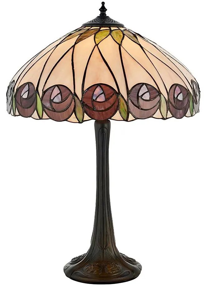 Endon 64177 - Stolní lampa Tiffany HUTCHINSON 1xE27/60W/230V pr. 40 cm