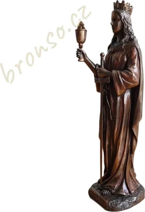 Soška svaté Barbory – křesťanská dekorace, symbol víry a ochrany, Veronese WU76757A4