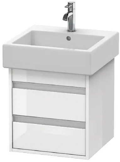 Duravit Ketho - Umyvadlová skříňka 48x45x44 cm, 2 zásuvky, lesklá bílá KT663502222