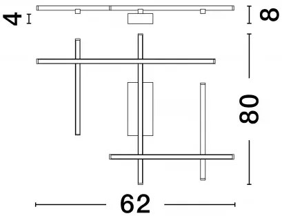 LED stmívatelné bílé designové stropní svítidlo Pace