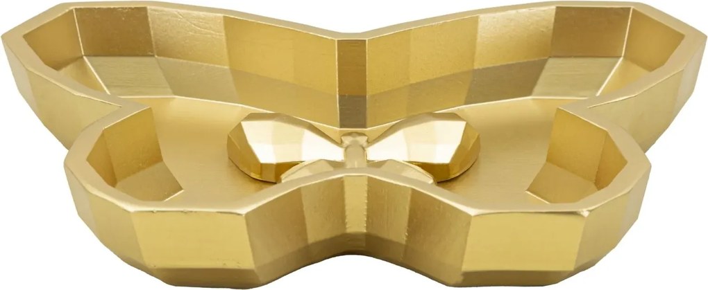 Dekorativní odkládací miska Butterfly 20,5 cm zlatá