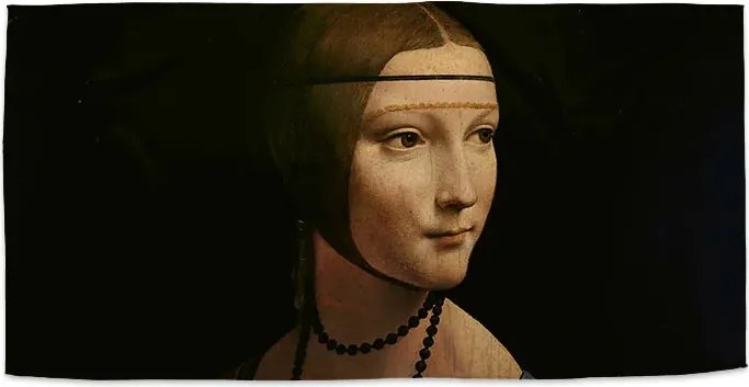 Sablio Ručník Dáma s hranostajem - Leonardo da Vinci - 30x50 cm