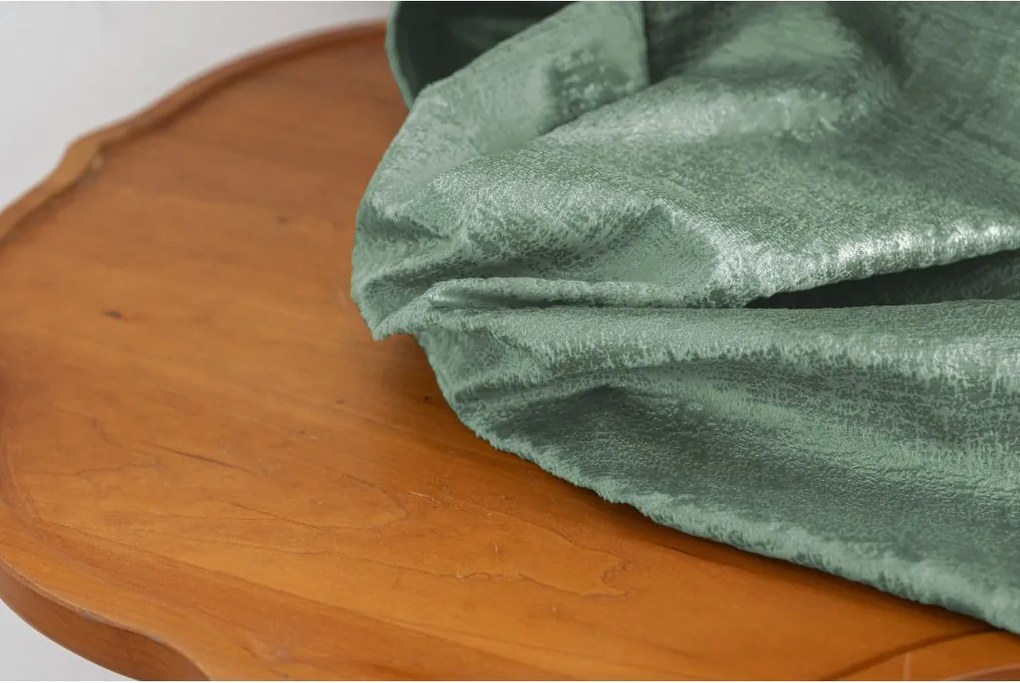 Zatemňovací závěs LOOM VELVET 140x250 cm, zelený Zavěšení: Řasící páska