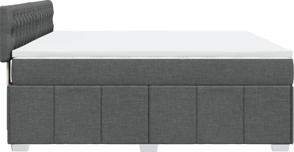 Box spring postel s matrací tmavě šedá 180x200 cm textil 3287155