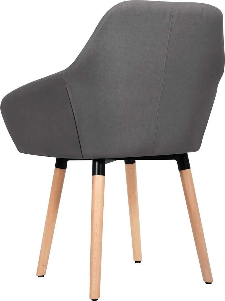Jídelní židle 2 ks tmavě šedé textil 283460