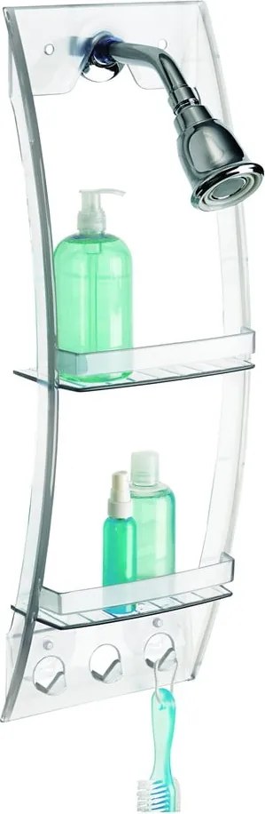 Průhledný závěsný držák do koupelny iDesign, 23 x 73 cm
