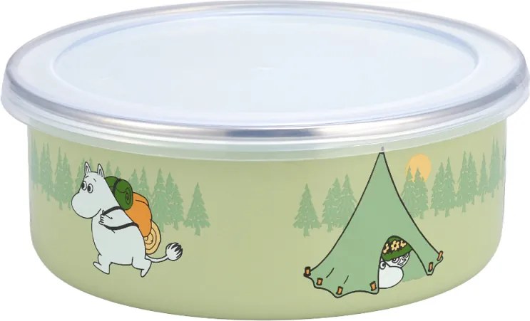 Miska s víkem Moomin Campers 0,8l, smalt / zelená