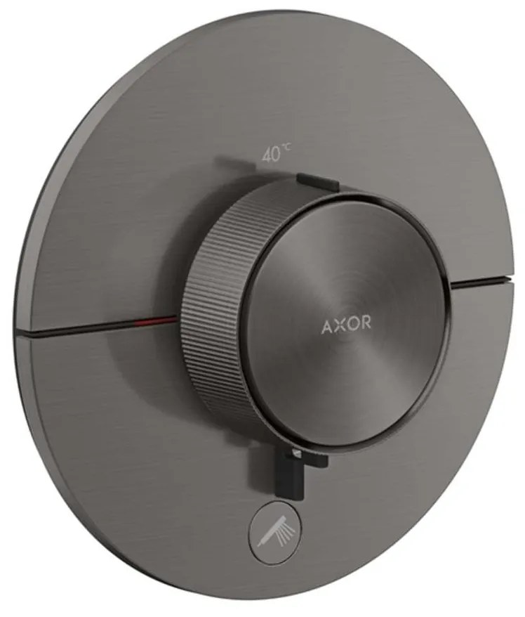 Axor ShowerSelect ID - Termostatická sprchová baterie pod omítku, HighFlow, kartáčovaný černý chrom 36776340