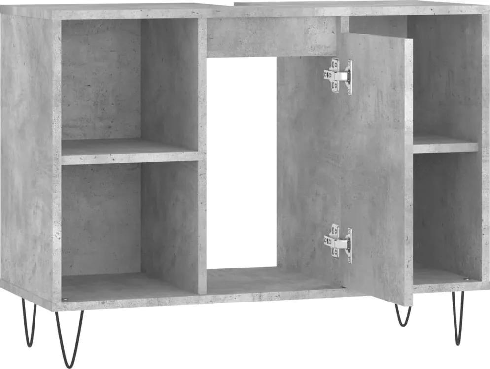 vidaXL Koupelnová skříňka 80 x 33 x 60 cm kompozitní dřevo [831632] Barva: kouřový dub