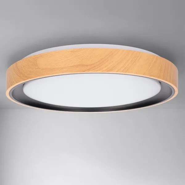Brilagi - LED Stmív. strop. svítidlo FLOCO LED/48W/230V pr. 40 cm dřevo/černá+DO
