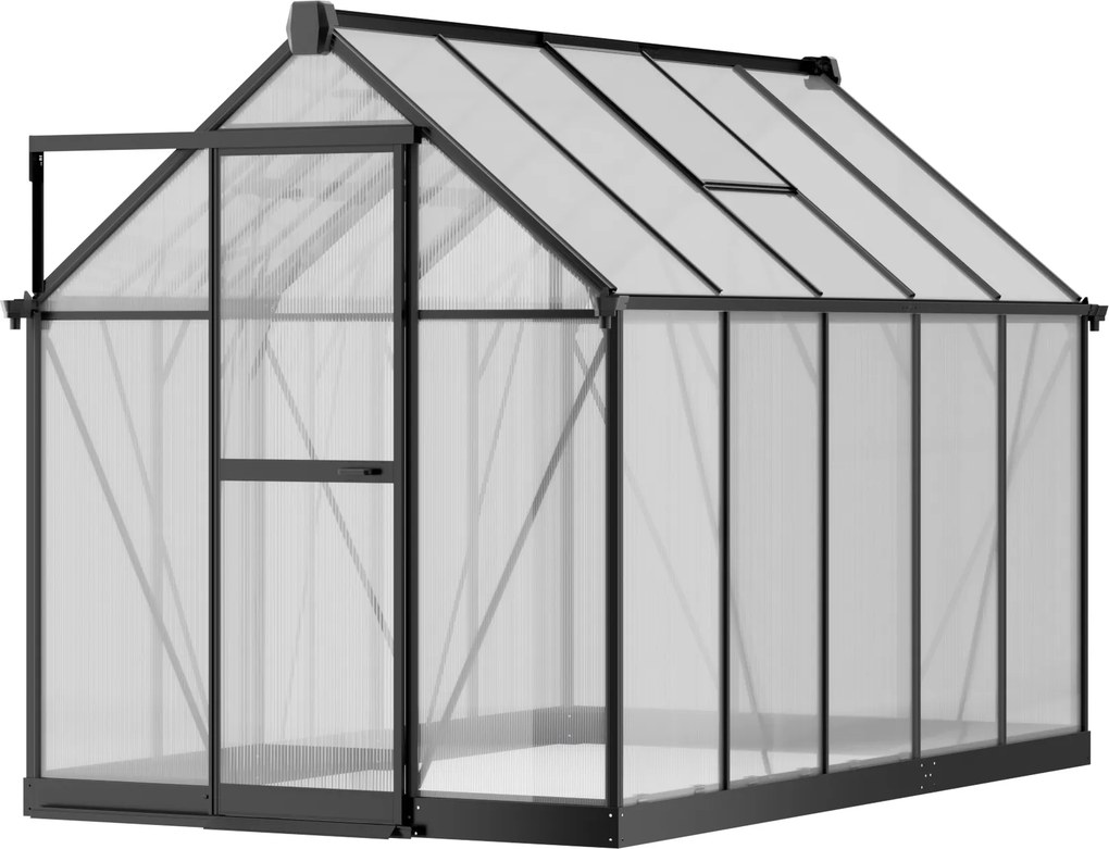 Skleník 210 x 183 x 304 cm, zesílená konstrukce, polykarbonát 6 mm
