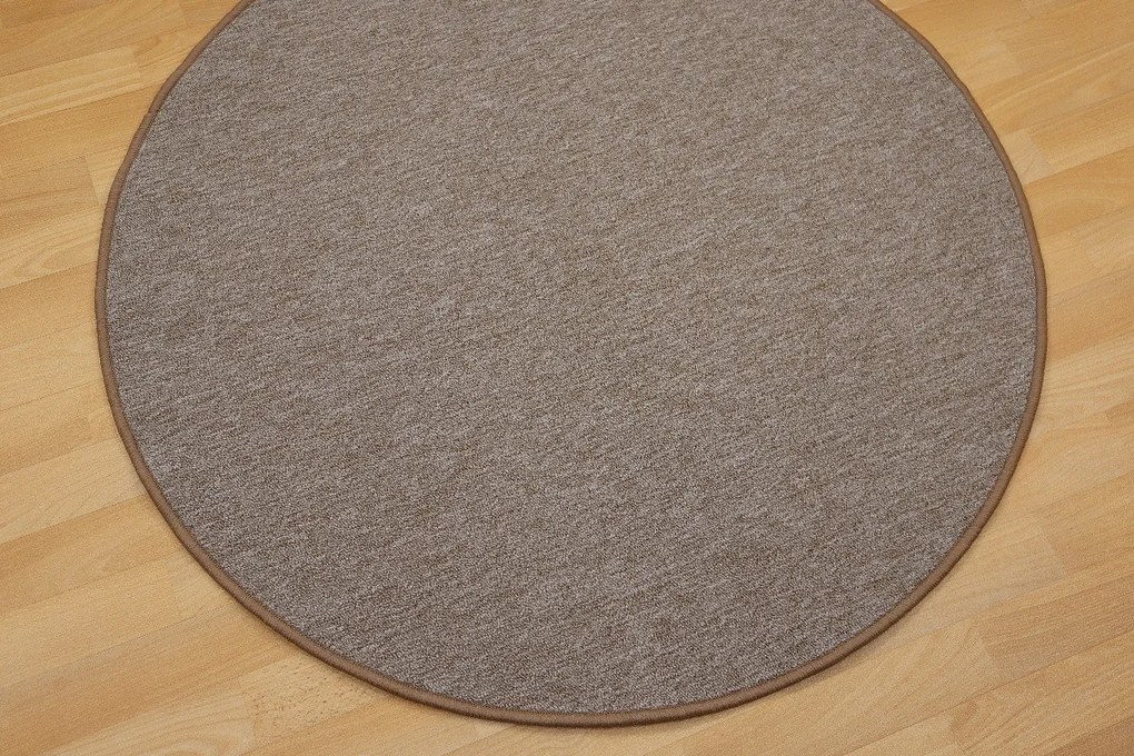 Vopi, Kusový koberec Astra béžová kruh, 100x100 (průměr) kruh, béžová, chodba / předsíň