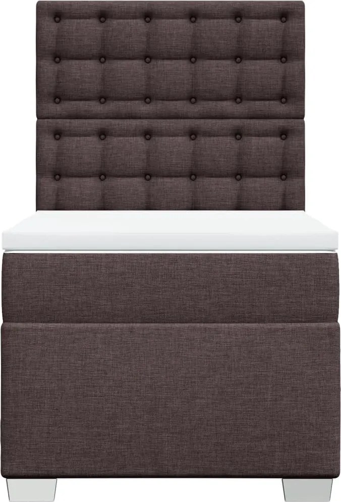Box spring postel s matrací tmavě hnědá 90x190 cm textil 3292660