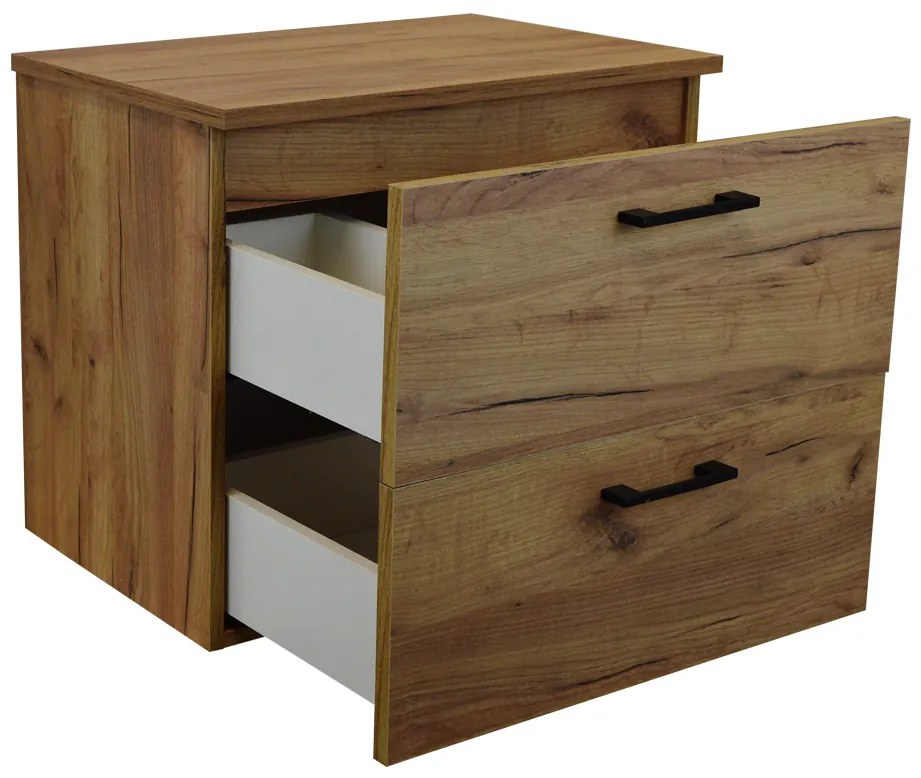 Comodo Koupelnová skříňka pod deskové umyvadlo Agria GO 60-HD- zlatý dub/zlatý dub