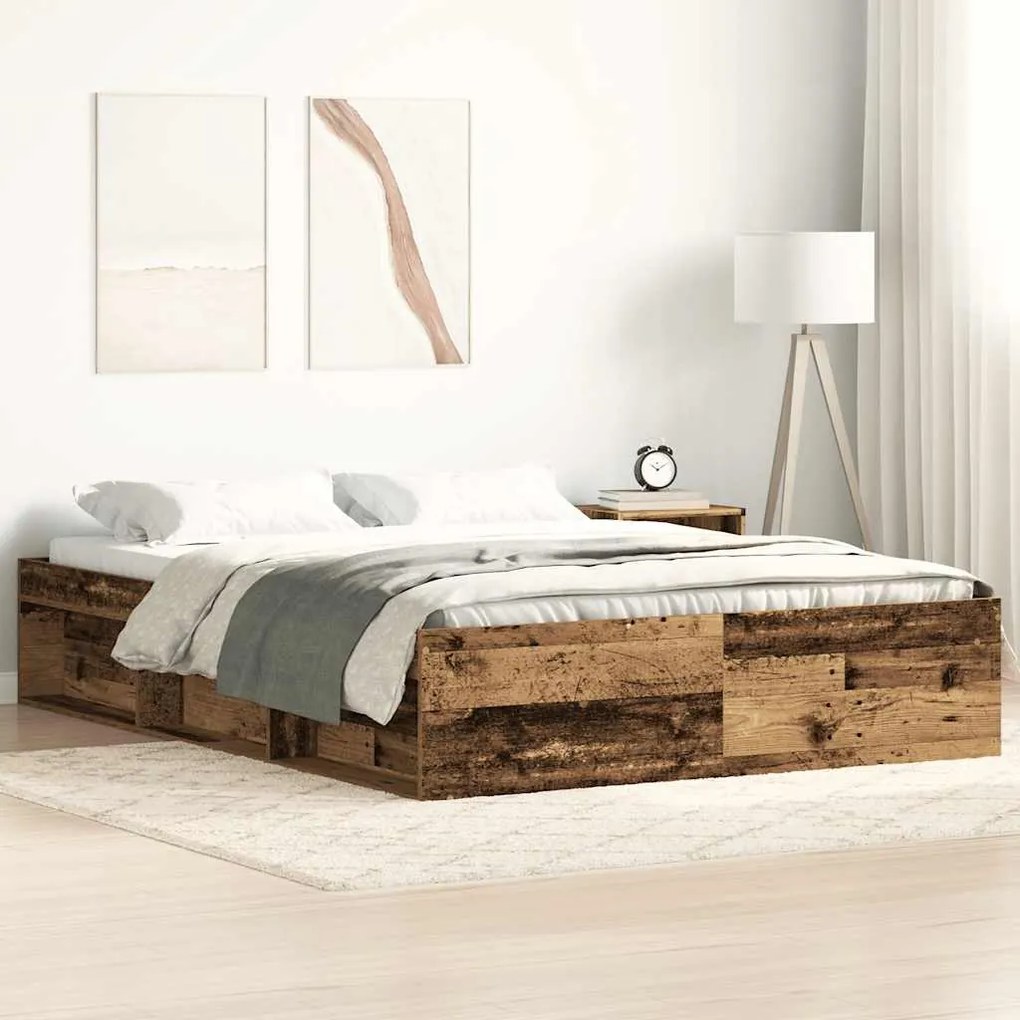 Rám postele bez matrace Staré dřevo 120x200cm Technické dřevo 3328834