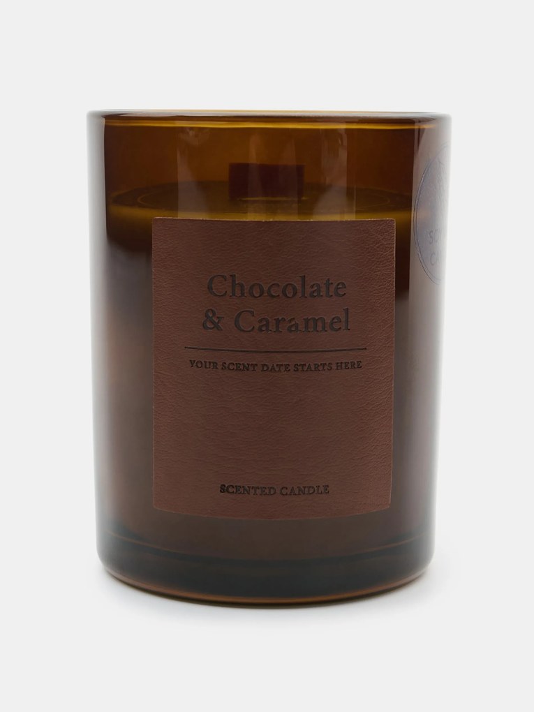 Sinsay - Vonná svíčka s přídavkem sójového vosku Chocolate & Carmel - béžová
