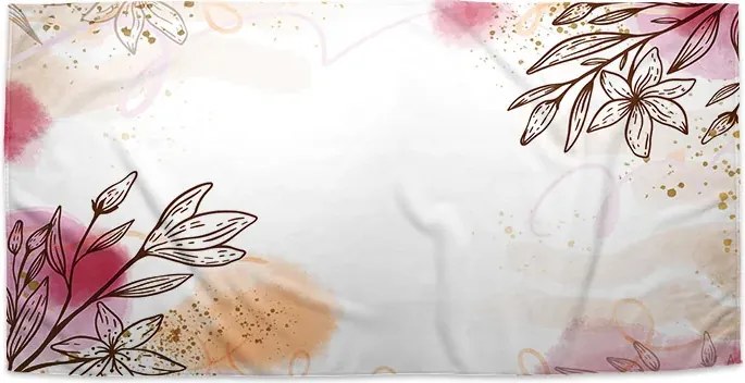 Sablio Ručník Jarní akvarel - 70x140 cm