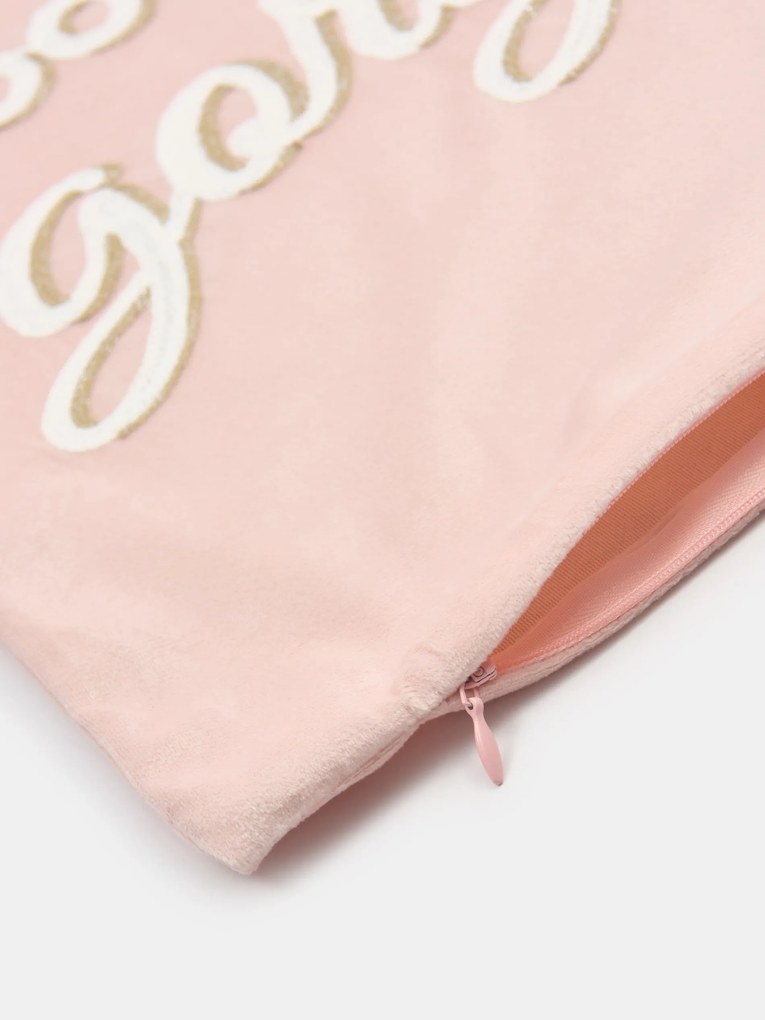 Sinsay - Decorative pillowcase with sequin inscription Good Morning gorgeous - růžová