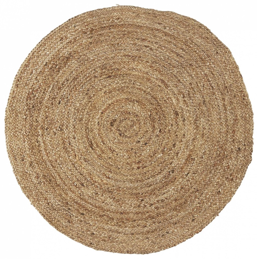 IB LAURSEN Jutový koberec Round ⌀90 cm, přírodní barva, textil