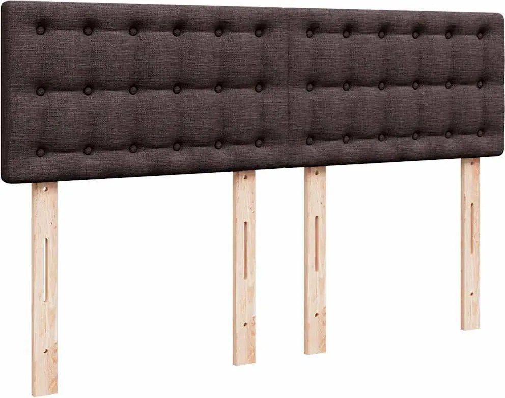 Box spring postel s matrací tmavě hnědá 140x190 cm textil 3287468