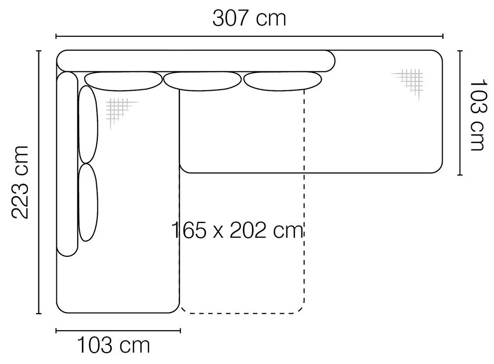 Sedací souprava SPLIT | 223x312 | levá | VÝBĚR TKANIN