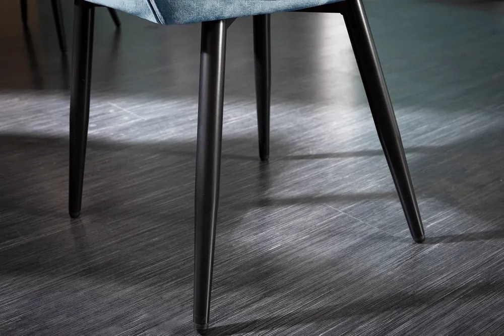 Designová židle Garold petrolejový samet