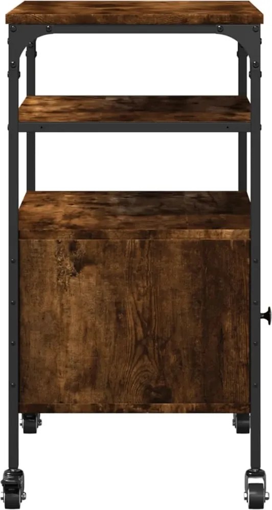 vidaXL Stojan na tiskárnu 3patrový 50 x 40 x 76 cm kompozit [842293] Barva: šedá sonoma
