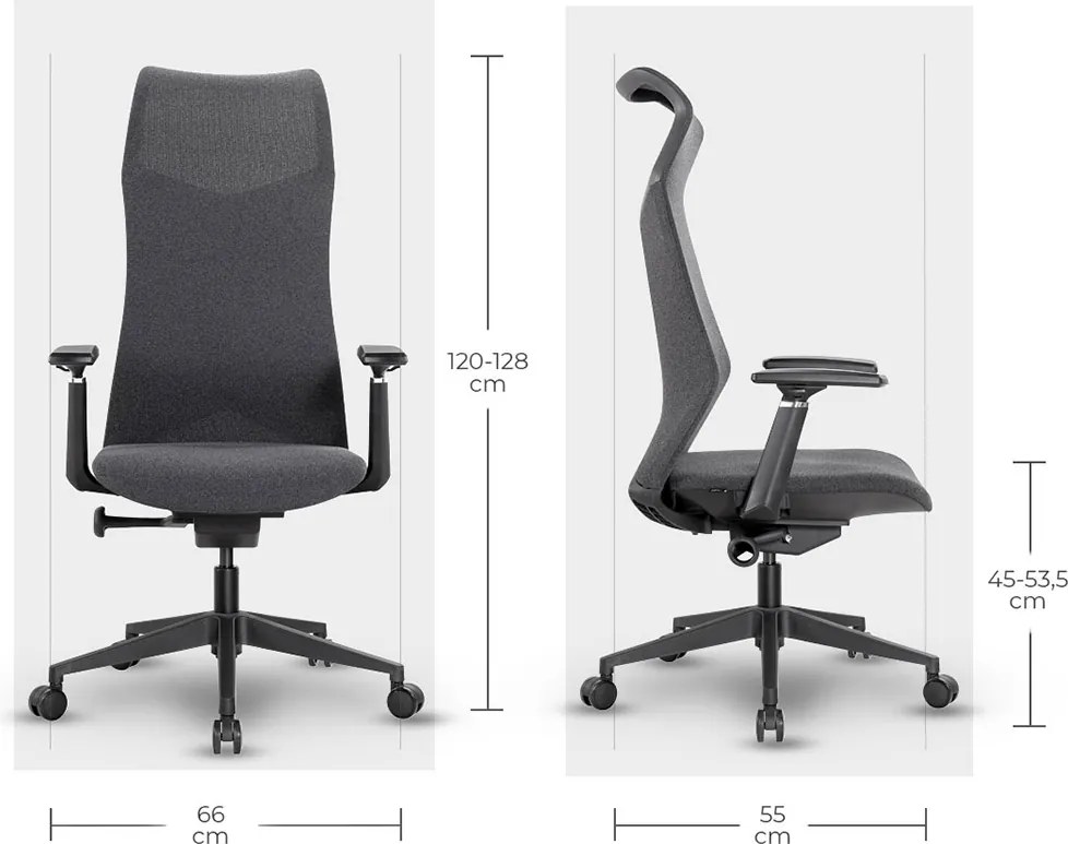 Ergonomická kancelářská židle MOSH Airflow 502 – černá