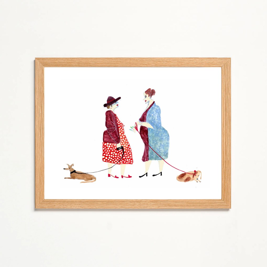 Kateřina Coufalová | Na procházce Rám: Černý, Velikost: 40 x 30 cm