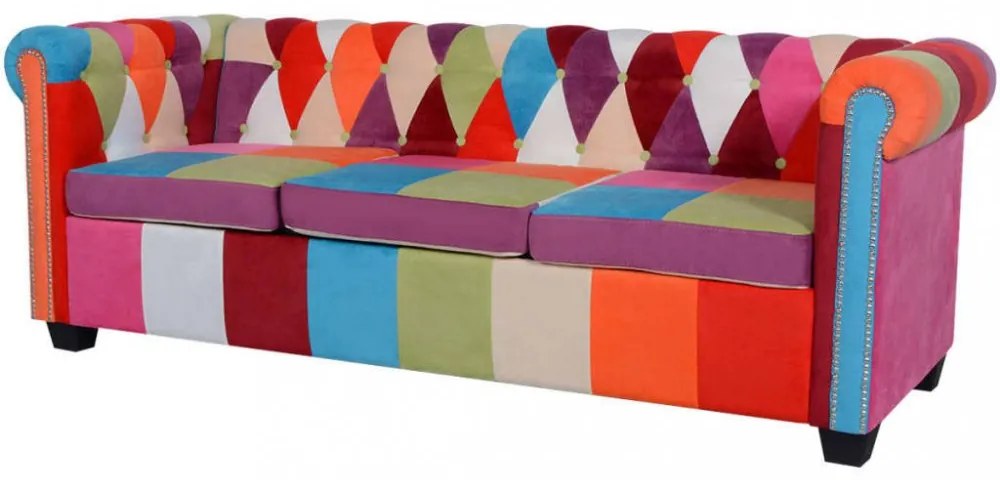 Chesterfield sedací souprava 3+2 patchwork Dekorhome