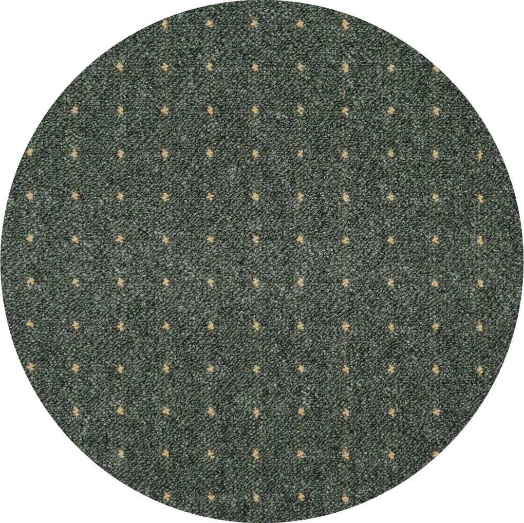 Kusový koberec Udinese zelený kruh, 100x100 (priemer) kruh, zelená, chodba / predsieň, Condor Carpets