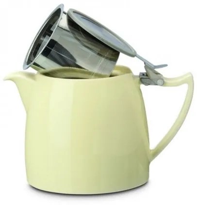 Konvička na čaj s nerezovým víčkem a sítkem - žlutá