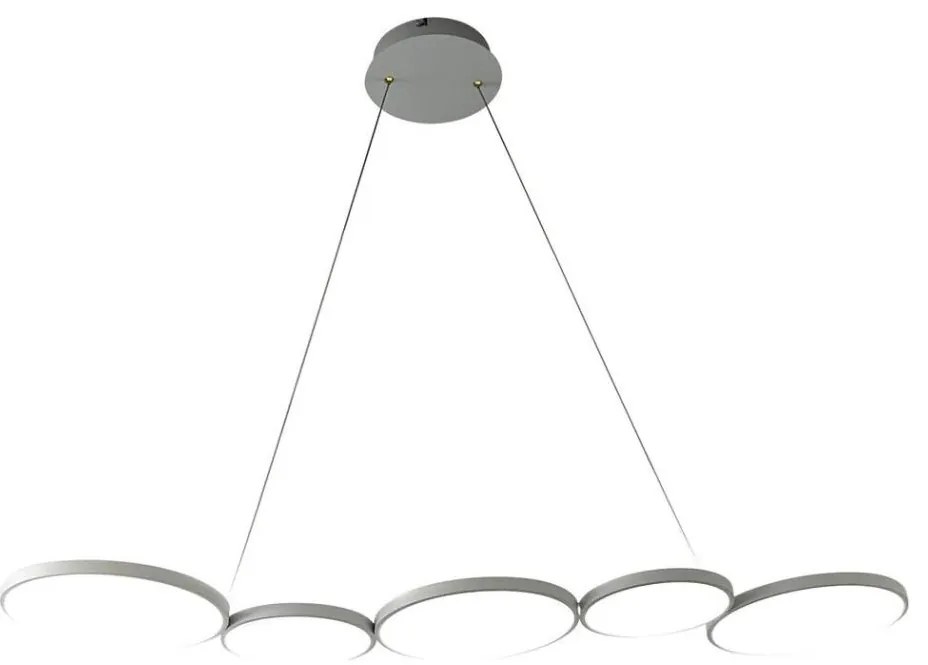 LED Lustr na lanku OLYMPIA 5xLED/10W/230V šedá