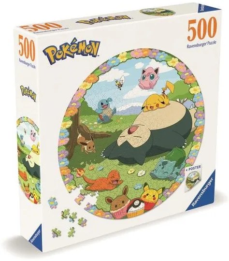 Puzzle ravensburger 120011316 kruhové puzzle: roztomilí pokémoni