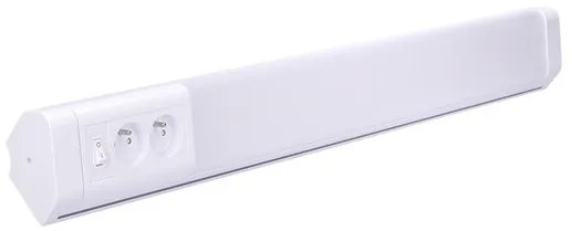 Solight LED kuchyňské svítidlo, 2x zásuvka, vypínač, 10W, 4100K, 51cm