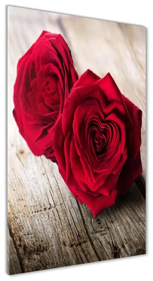 Wallmuralia Foto obraz akrylový do obýváku Červené růže 60x120 cm