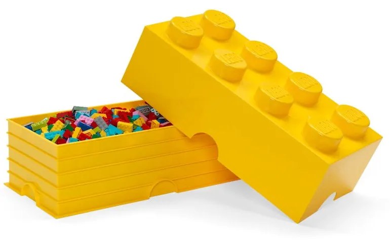 Tmavě žlutý úložný box LEGO®