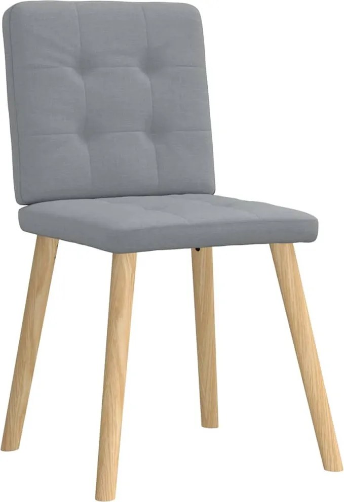 Jídelní židle 4 ks světle šedé textil 3315168