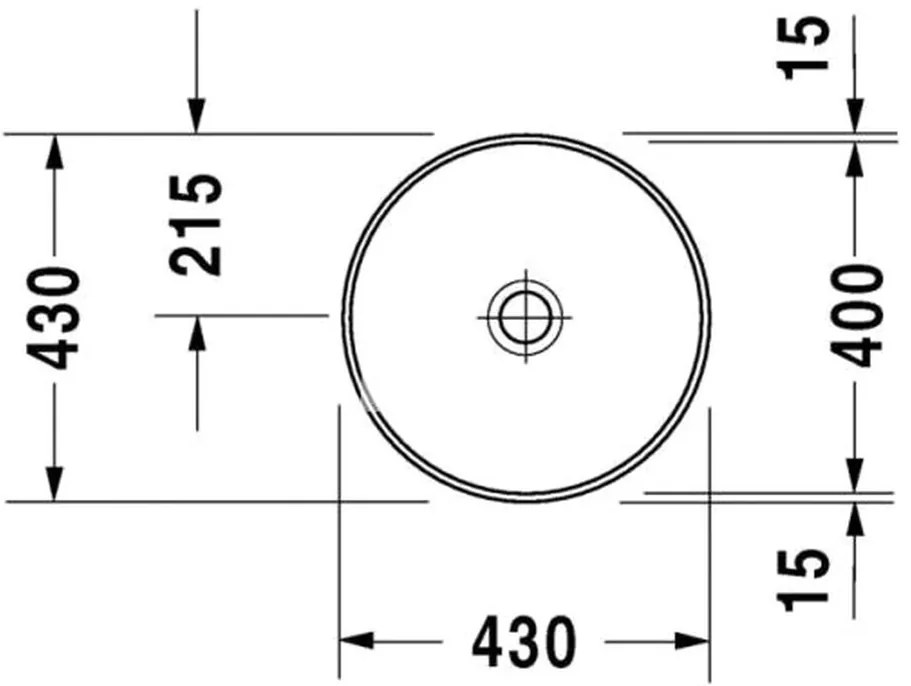 Duravit Architec - Vestavěné umyvadlo, průměr 40 cm, bílé 0463400000