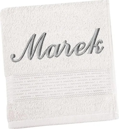 Bellatex Froté osuška proužek s výšivkou jména 70x140 cm Bílá