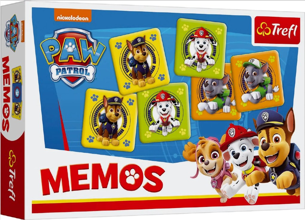 Trefl Pexeso papírové Paw Patrol/Tlapková patrola společenská hra 30 kusů v krabici 21x14x4cm