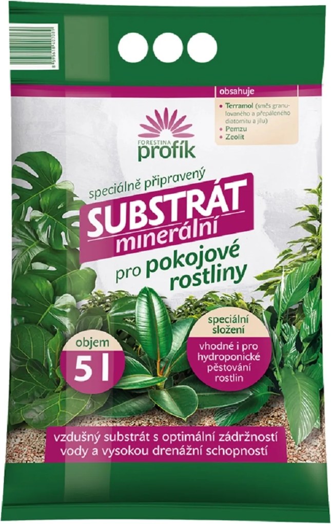 FORESTINA profík Minerální Substrát pro pokojové rostliny 5 l
