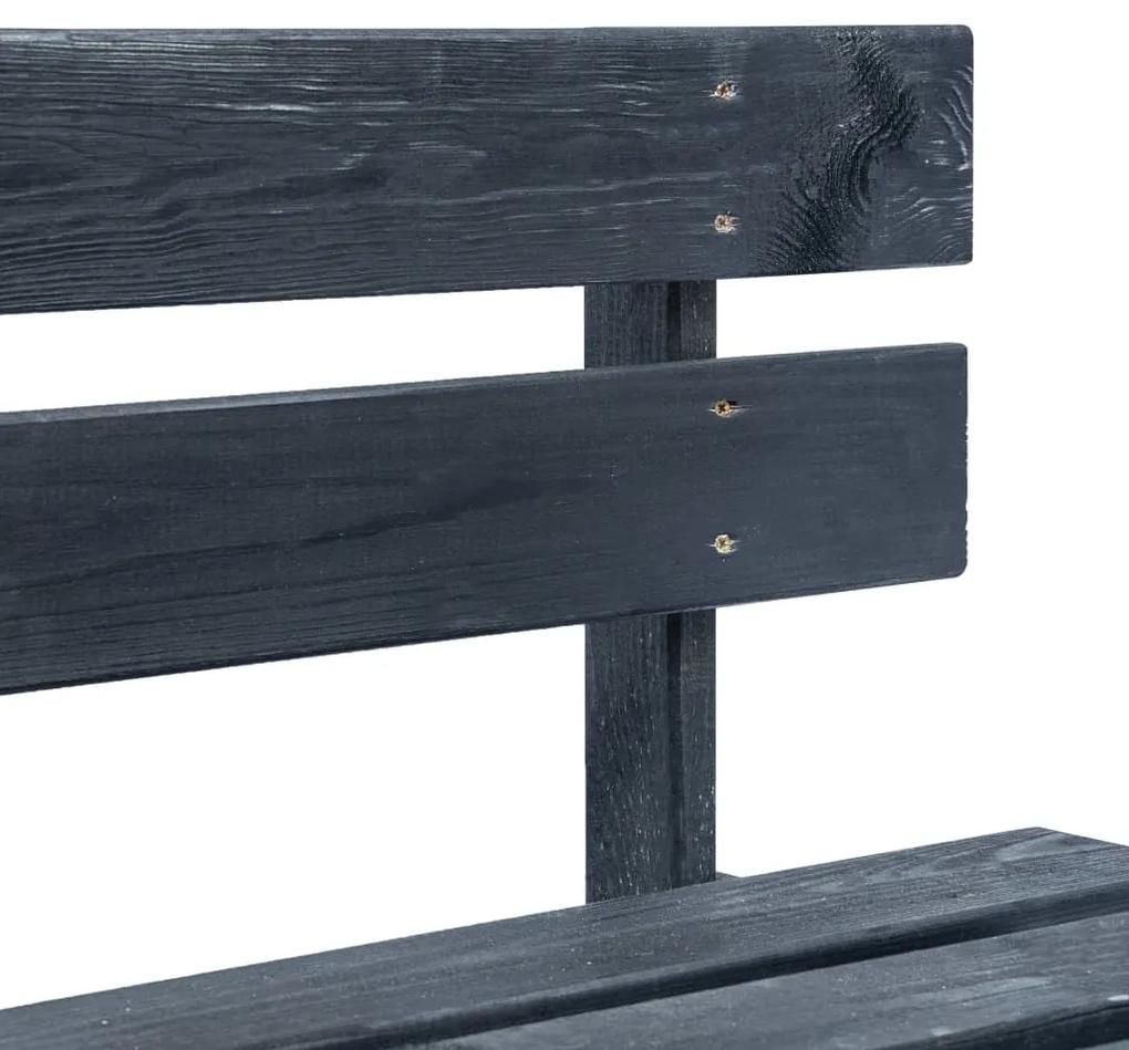 Zahradní lavice z palet dřevo černá